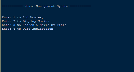 Movie Management System in Python with Source Code | SourceCodester